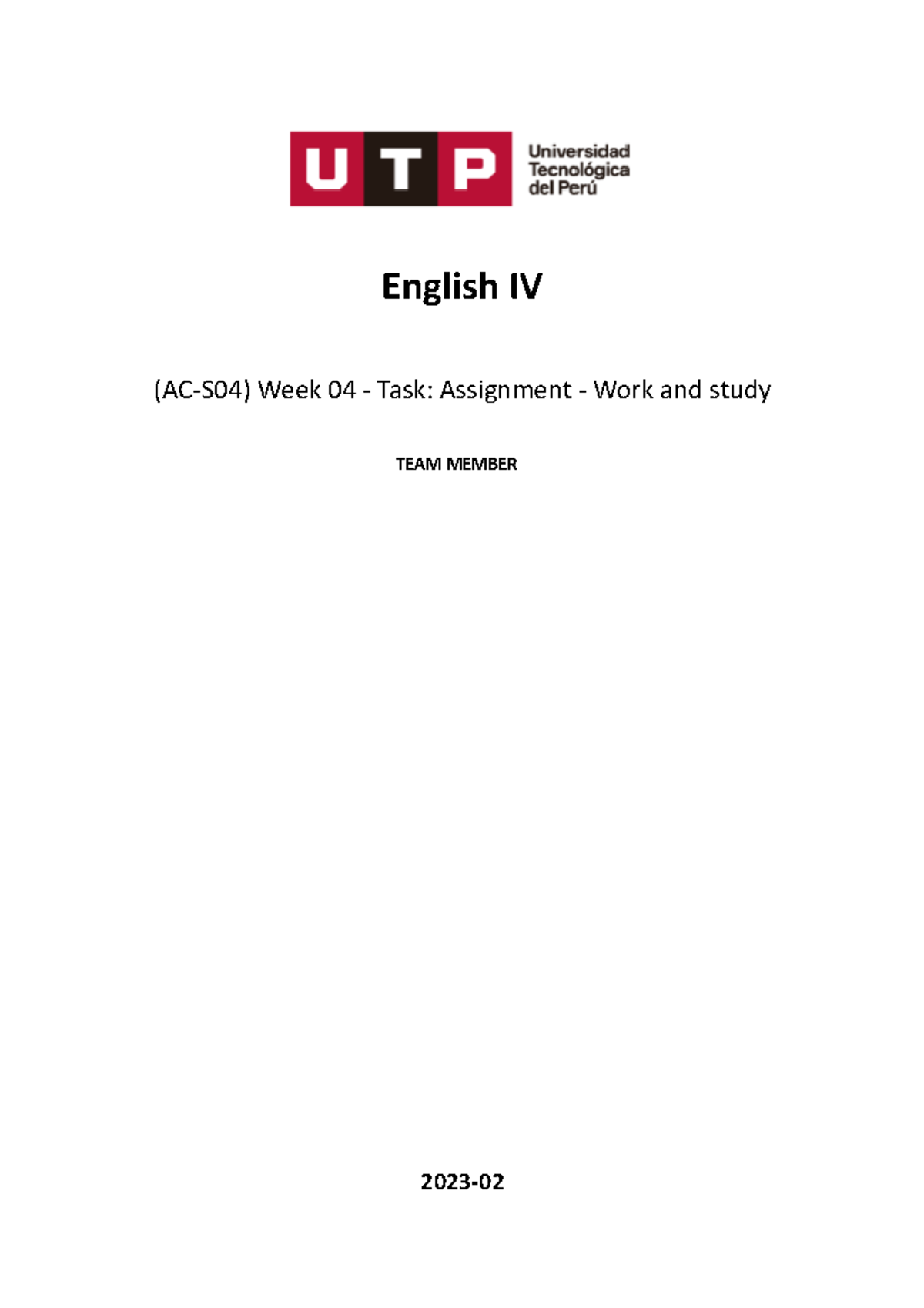 Subir Homework WEEK 4 - TAREAS - English IV (AC-S04) Week 04 - Task ...