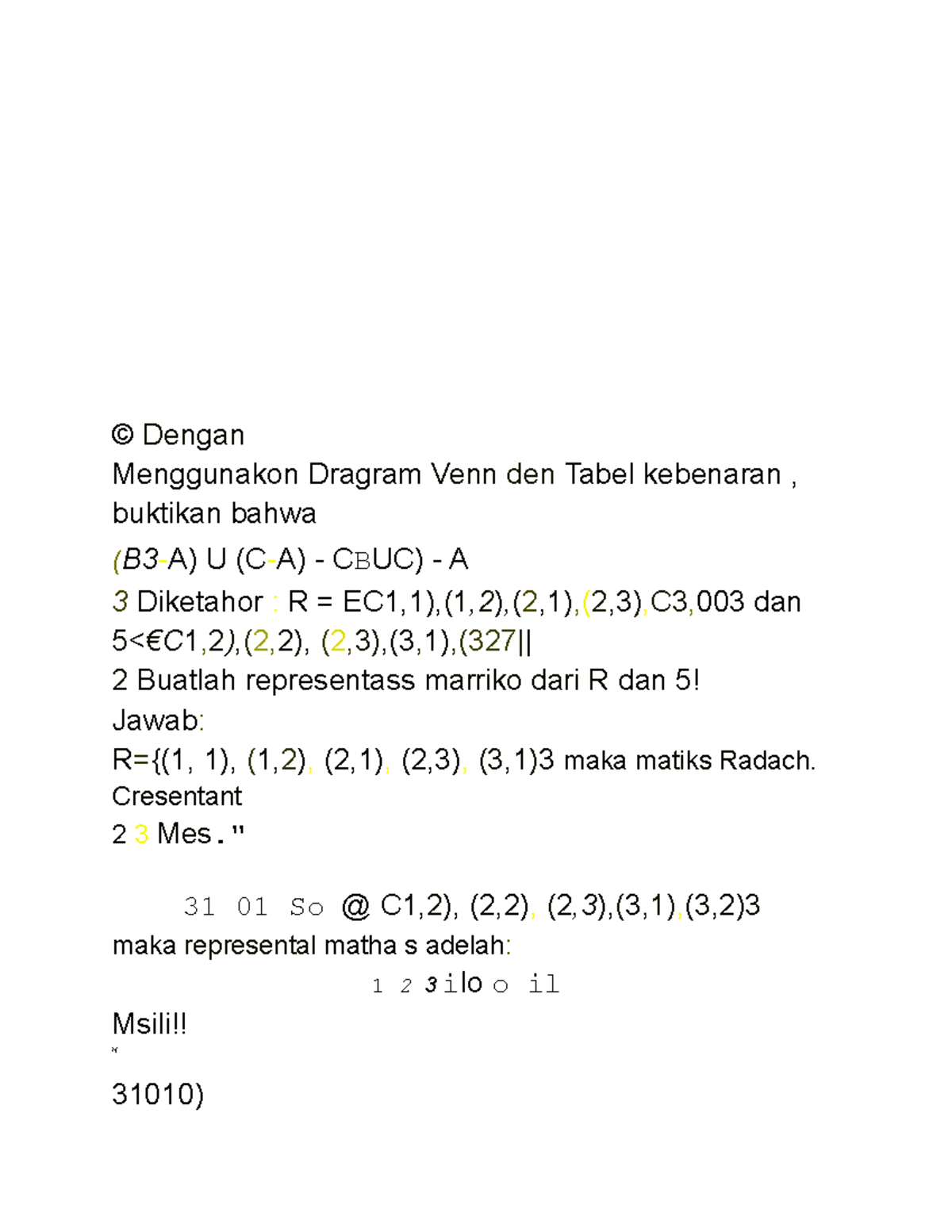 UTS Matdis 2020 - Soal Solal dan Pembahasannya - © Dengan Menggunakon Dragram Venn den Tabel ...