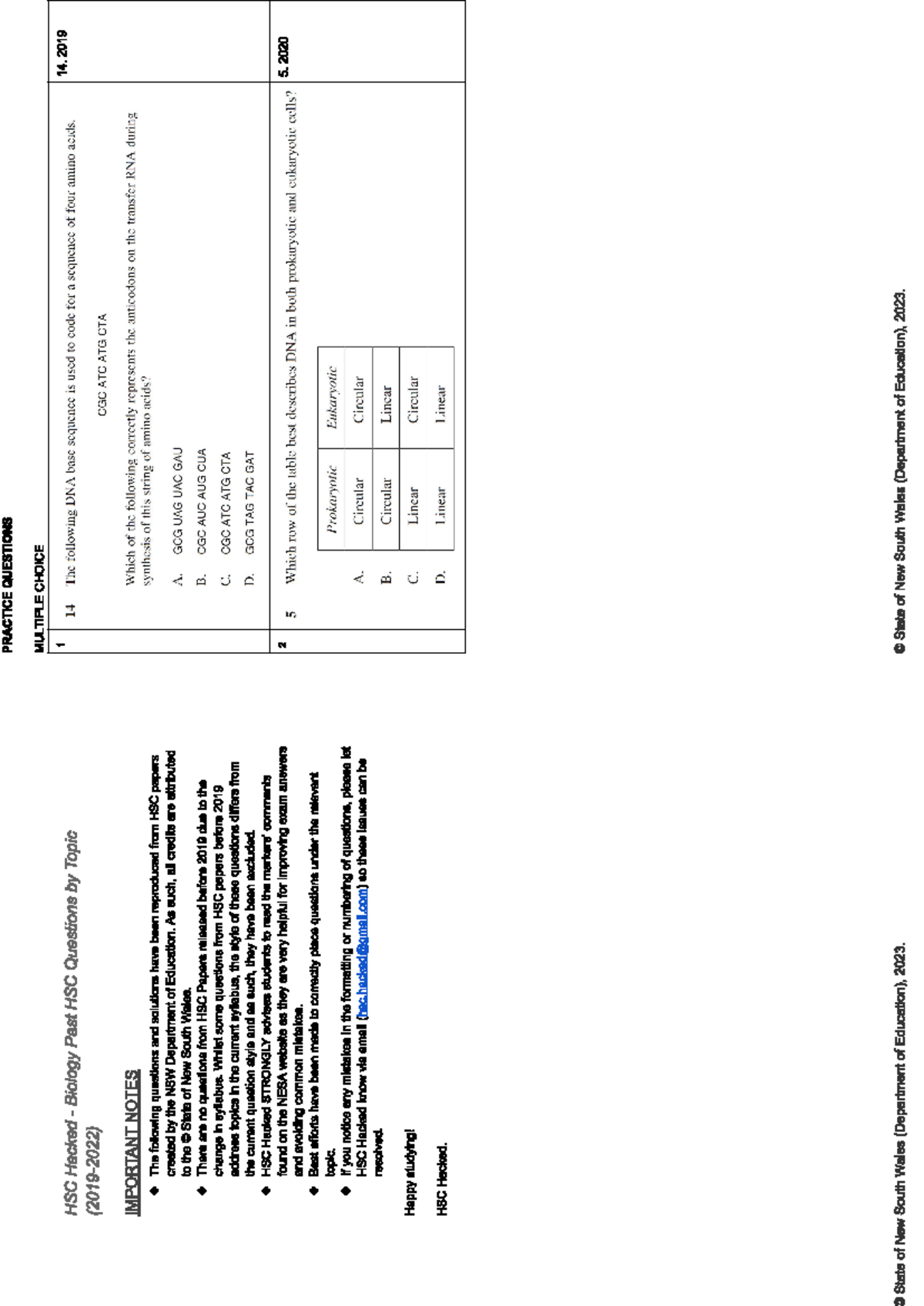 Biomod 5 - biology module 5 questions from past years with answers and ...