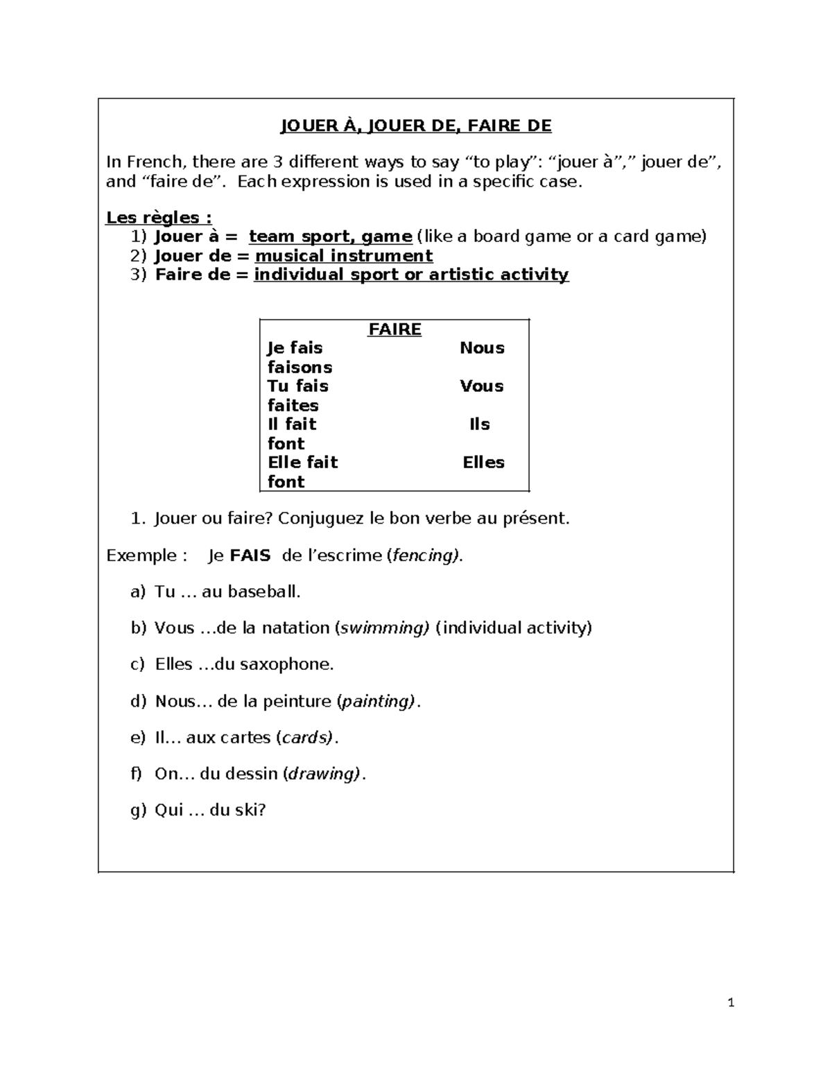 Noosheen Omarzad - GC Questions Jouer À Jouer DE Faire DE - In French ...