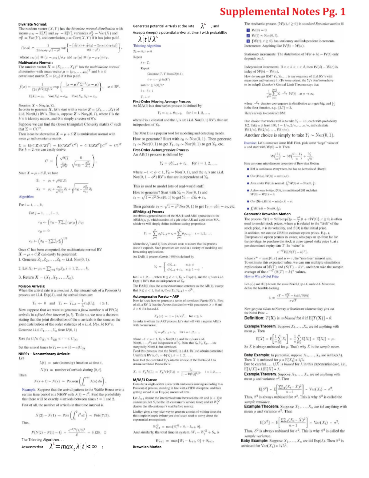 Fall2022-Supplemental Notes-P1 - MAT 644 - Studocu