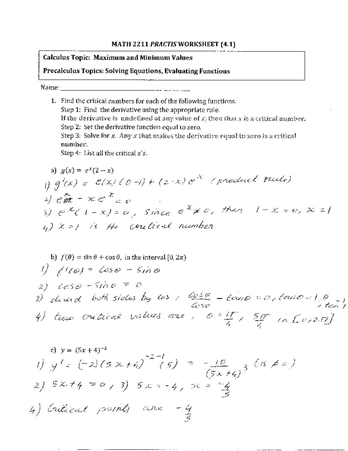 4.1,4 - Lecture notes and practice problems for math 2212 and its ...
