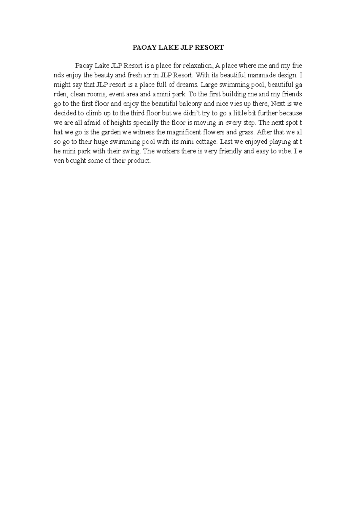 rARSRAQUARTER-4 - PAOAY LAKE JLP RESORT Paoay Lake JLP Resort is a ...