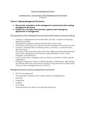 Business management notes 6 8 9 13 15 16 20 22 3 5 - Business ...