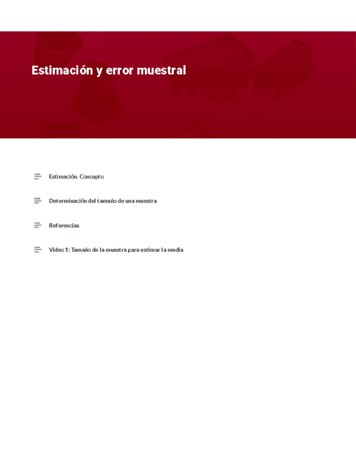 Estimación, Error Muestral y mas.. - Estimación. Concepto Determinación ...