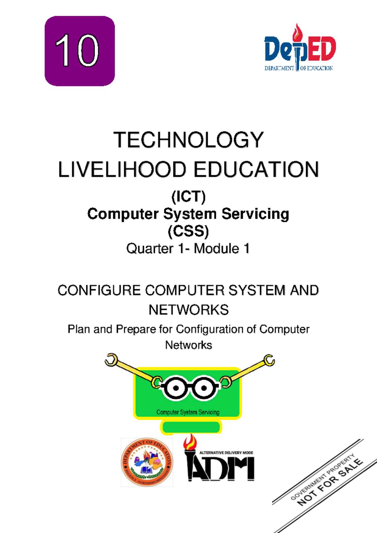TLE10 Q1 W1 CSS - CSS - TECHNOLOGY LIVELIHOOD EDUCATION (ICT) Computer System Servicing (CSS ...