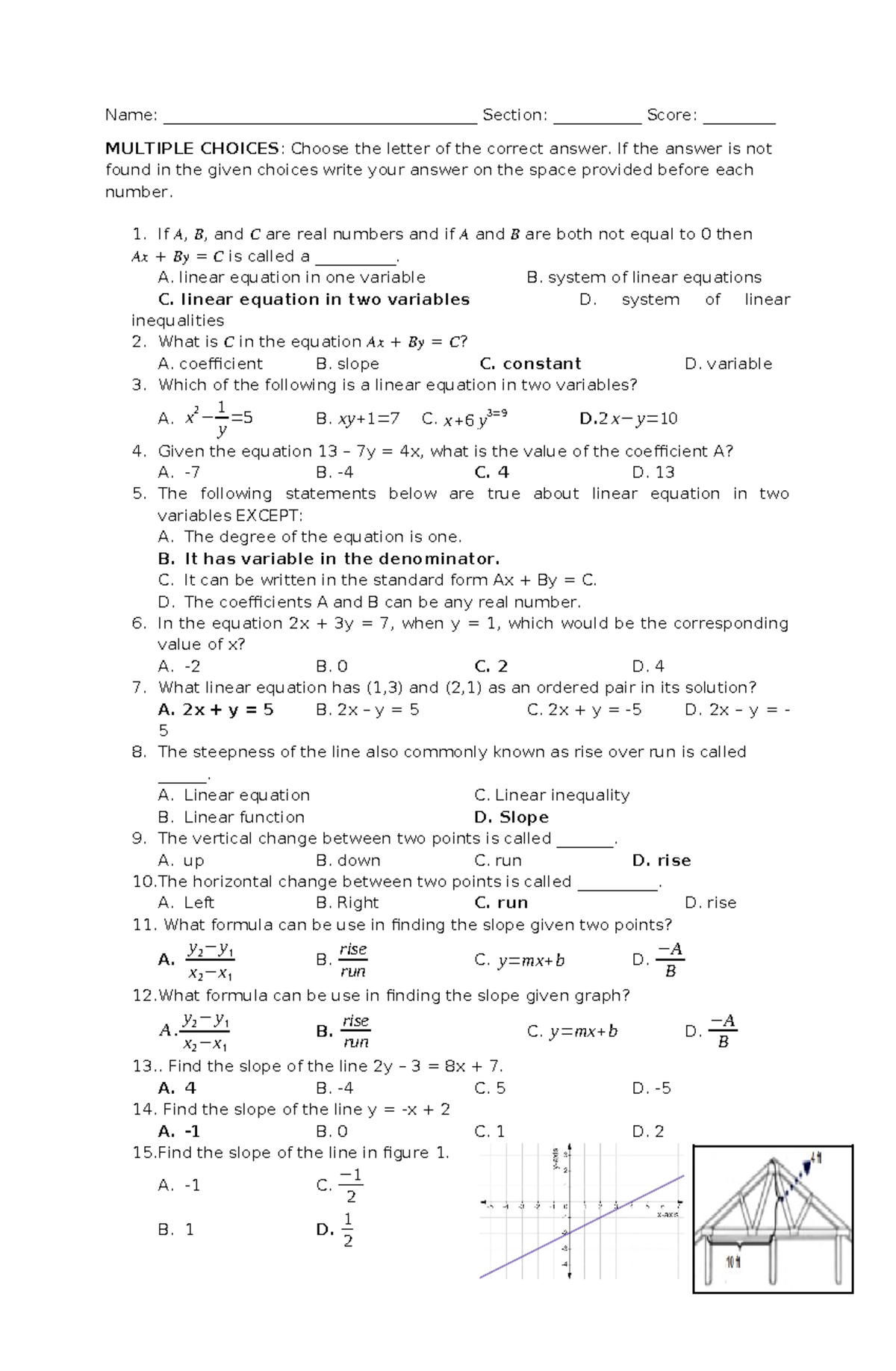 Periodical EXAM-G8 - mathematics 8 exam - Name ...