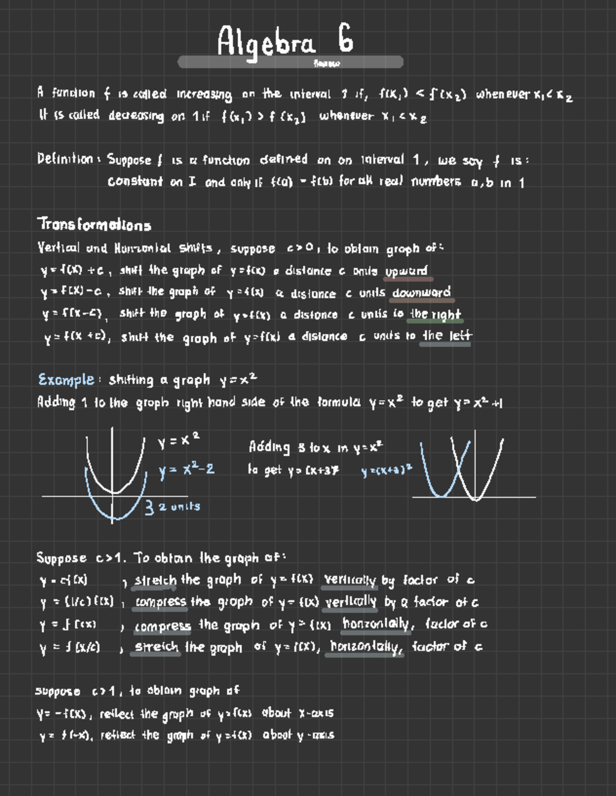 Calculus - notes - Algebra Review Afunction f is called Increasing on ...