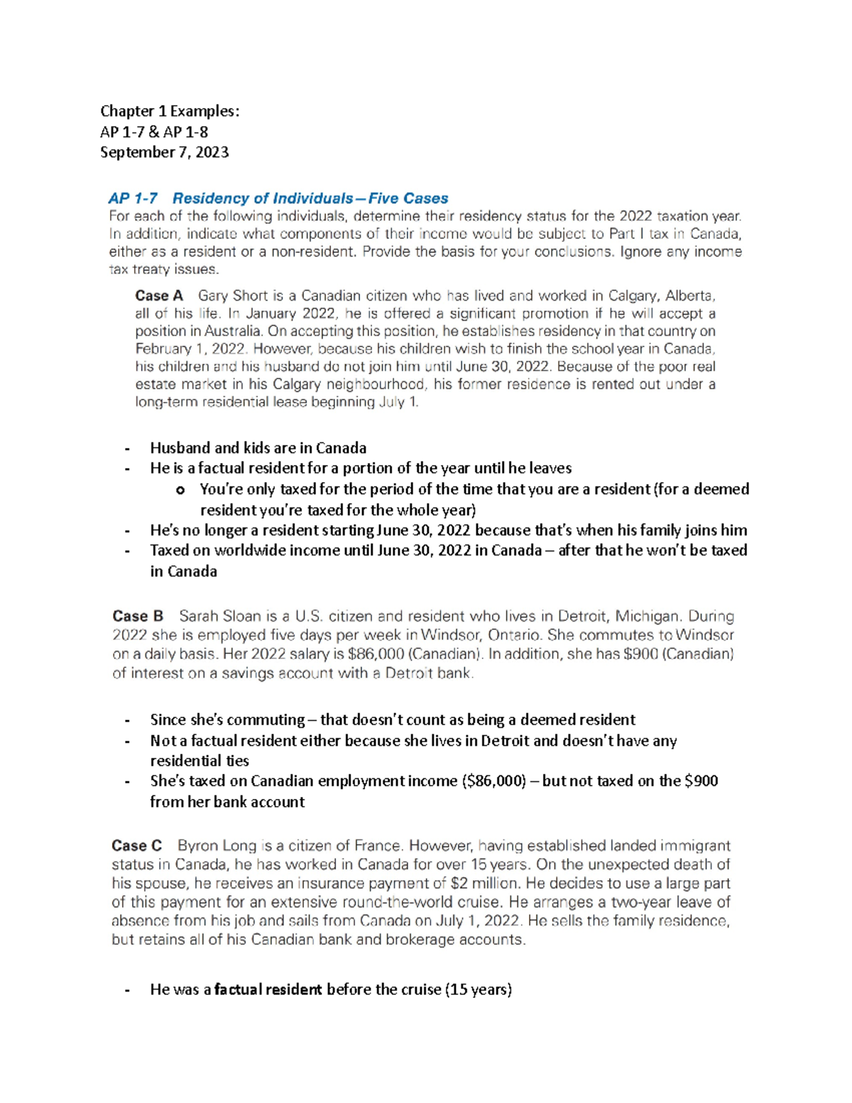Chapter 1 Examples (AP1-7 & 1-8) - Chapter 1 Examples: AP 1-7 & AP 1 ...