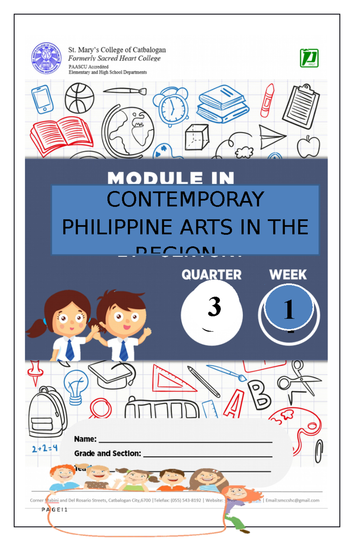 Contemporary ARTS Q3 Module 1 - CONTEMPORAY PHILIPPINE ARTS IN THE ...