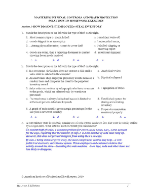 Mastering Payroll Homework Solutions - MASTERING PAYROLL—HOMEWORK ...