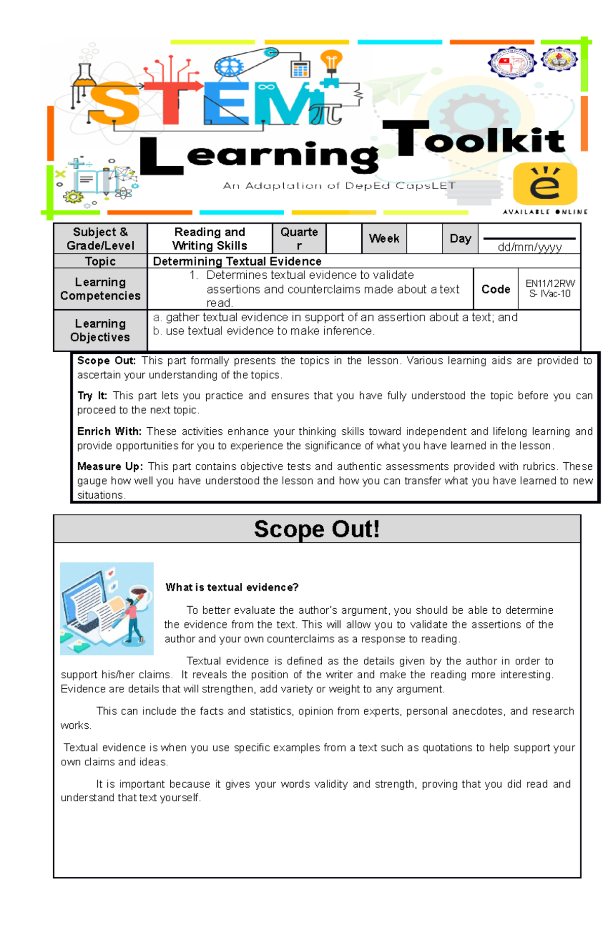 RWS- Module 5-6 - Edmodo - Subject & Grade/Level Reading and Writing ...