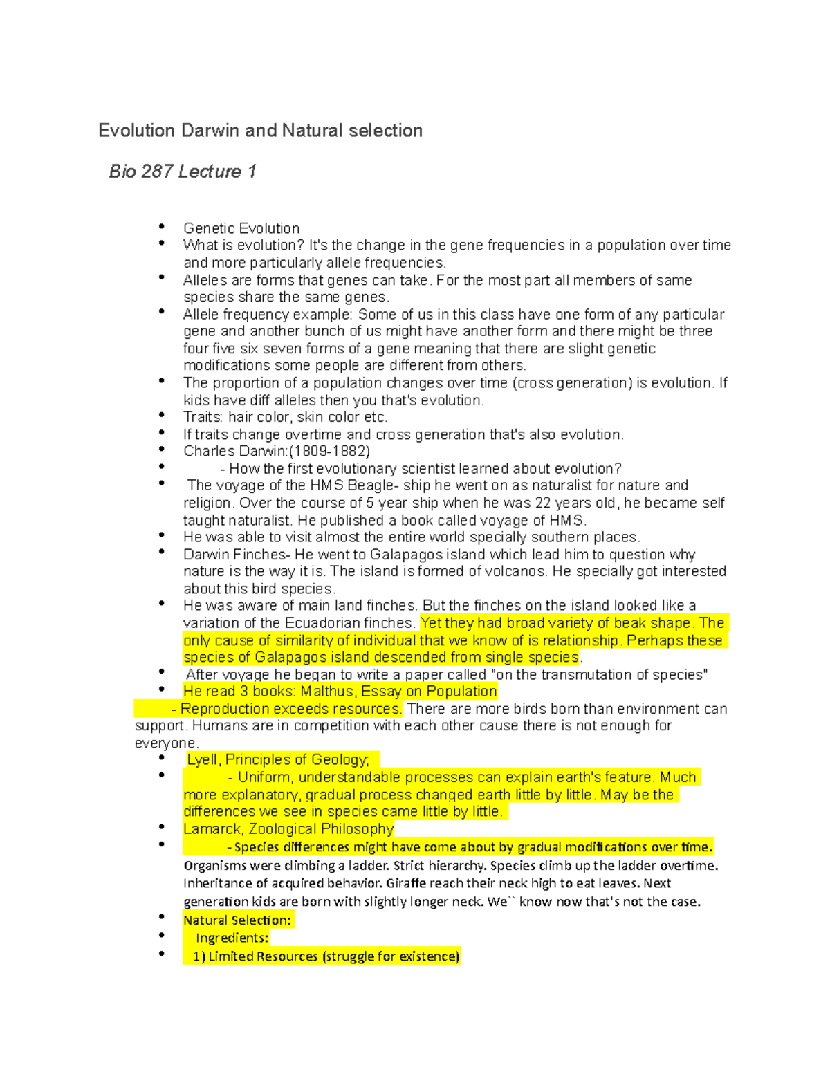 Evolution Darwin and Natural selection - Evolution Darwin and Natural ...