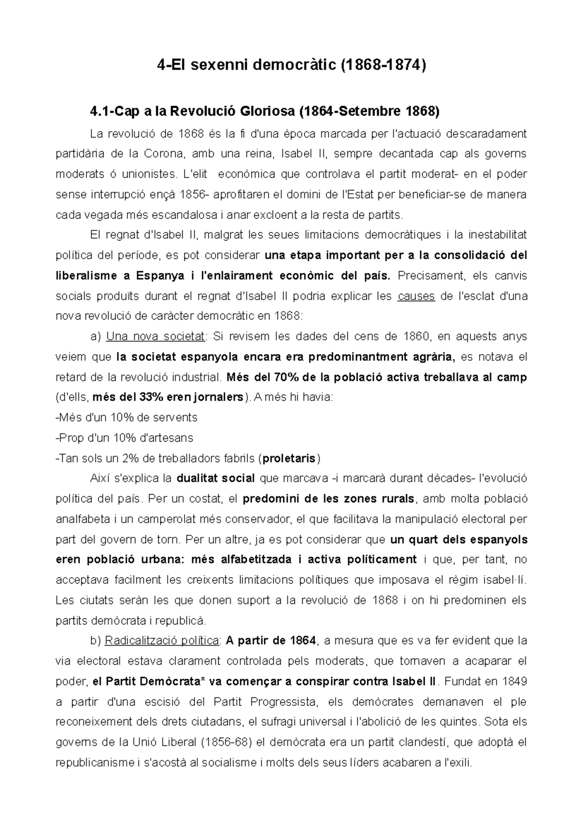 Tema 4 sexenni democrc 3a0tic - 4-El sexenni democràtic (1868-1874) 4 ...
