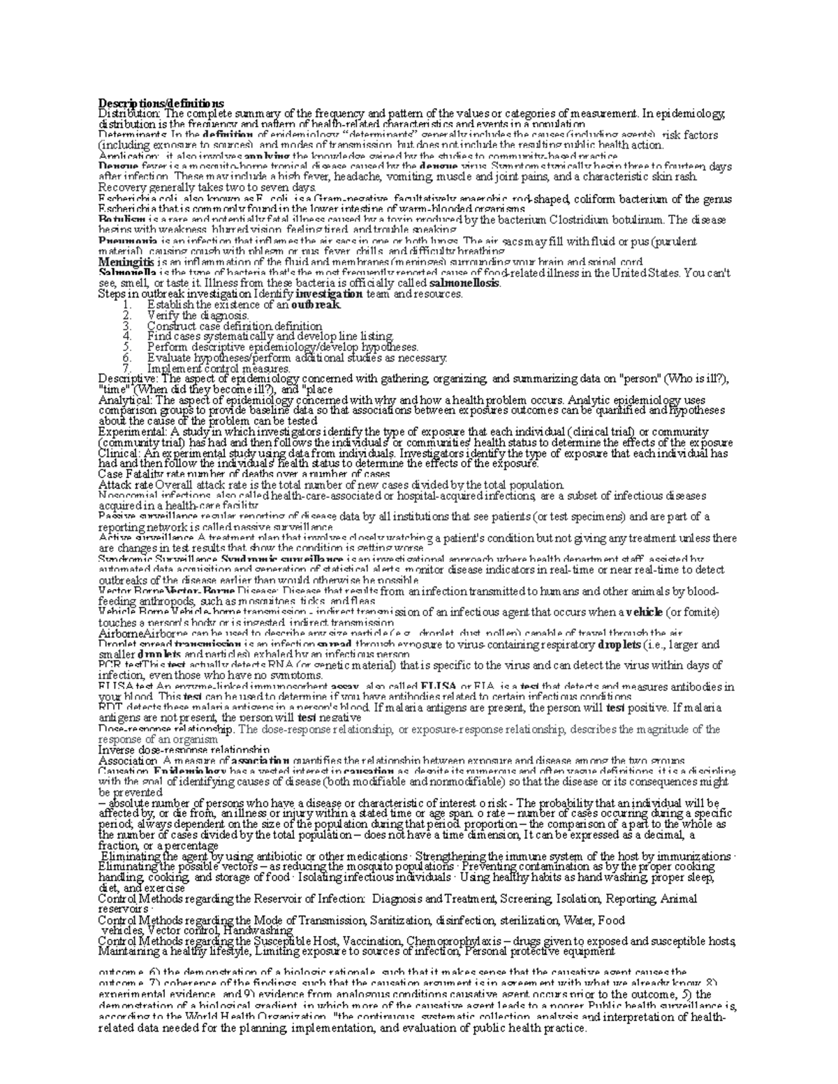 MSSO Varsity Cheat Sheet - Descriptions/definitions Distribution: The ...