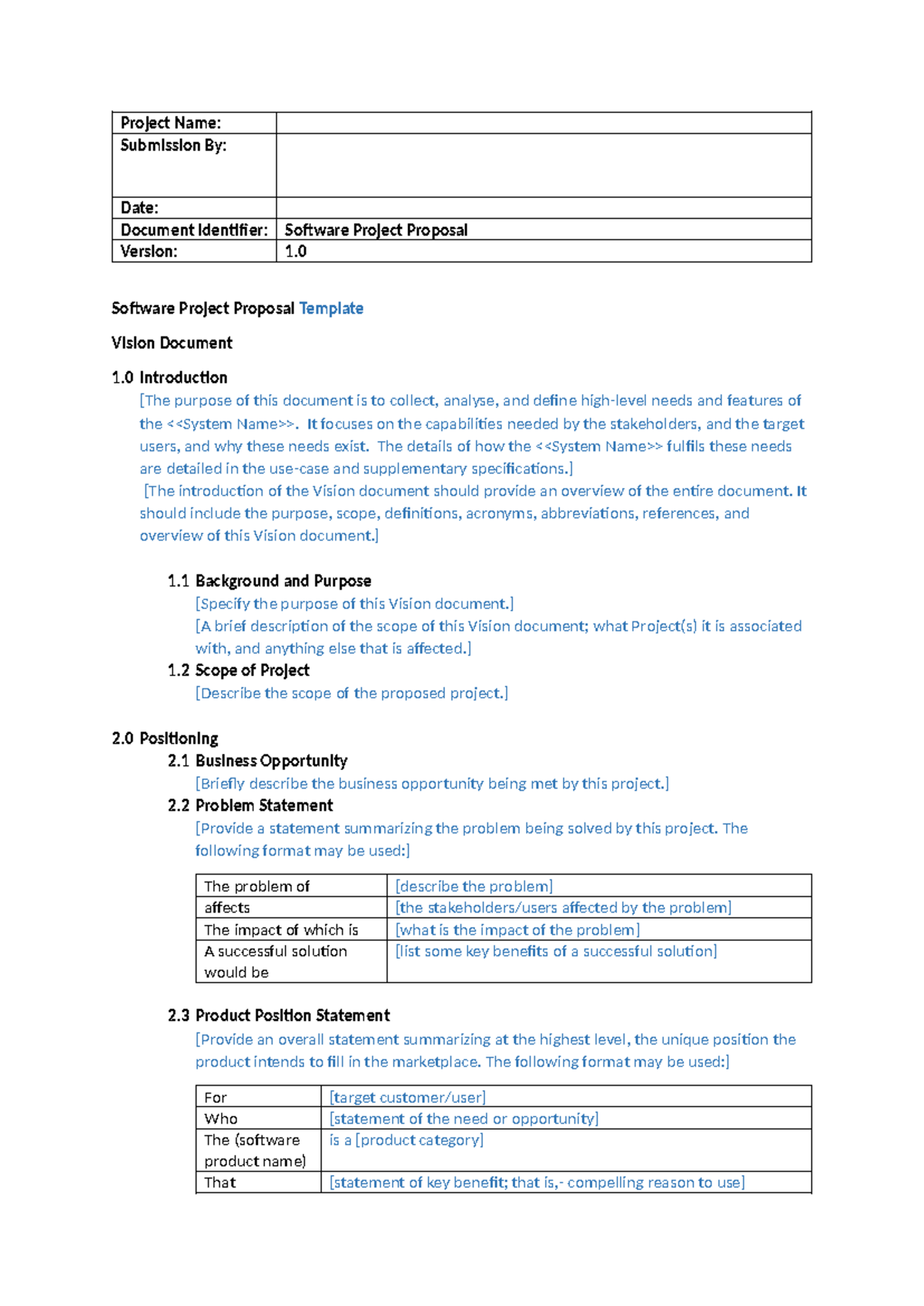 Project+Proposal+Template - Project Name: Submission By: Date: Document ...
