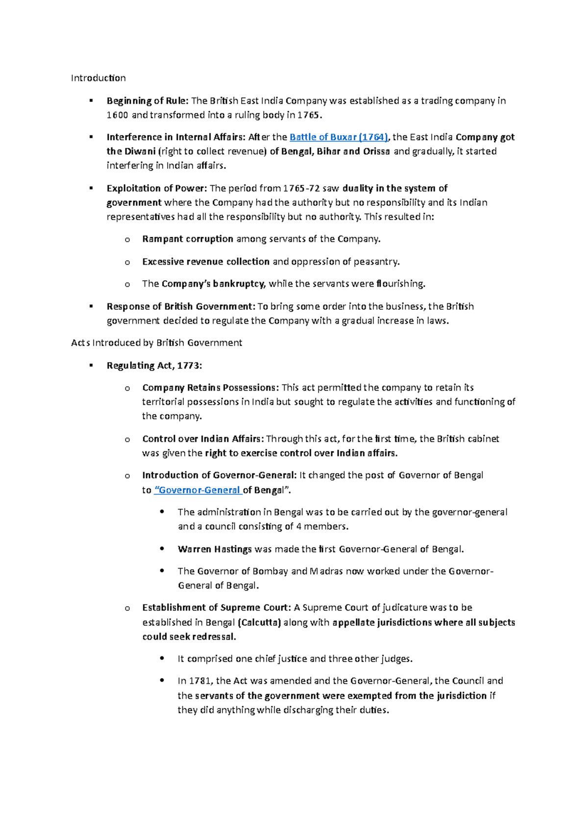 Constitution development 1773-1857 - Introduction Beginning of Rule ...