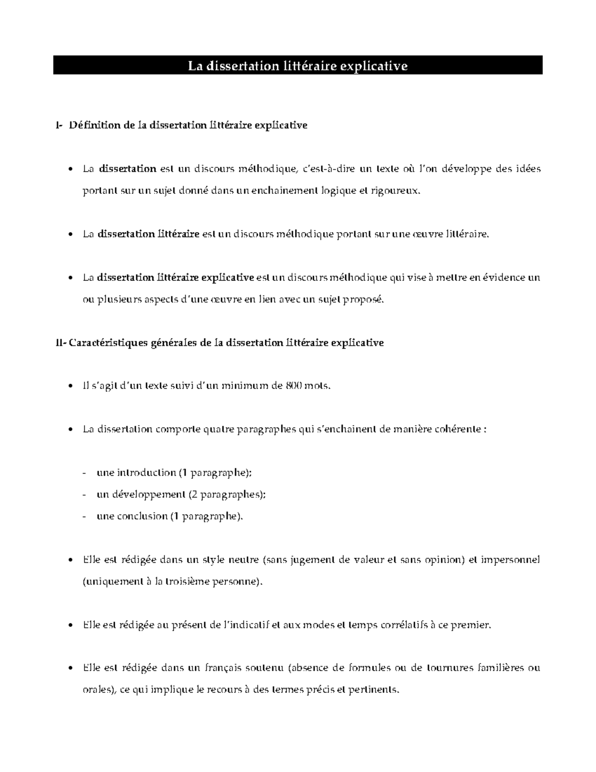 La dissertation litteraire explicative 23 - La dissertation littéraire ...