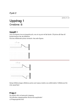 Fysik 1a, Uppdrag 2 - Tre lådor står staplade på varandra - Studocu