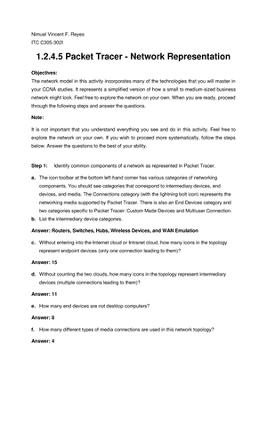 2.9.1 Packet Tracer - Basic Switch and End Device Configuration - Reyes - Nimuel Vincent F ...