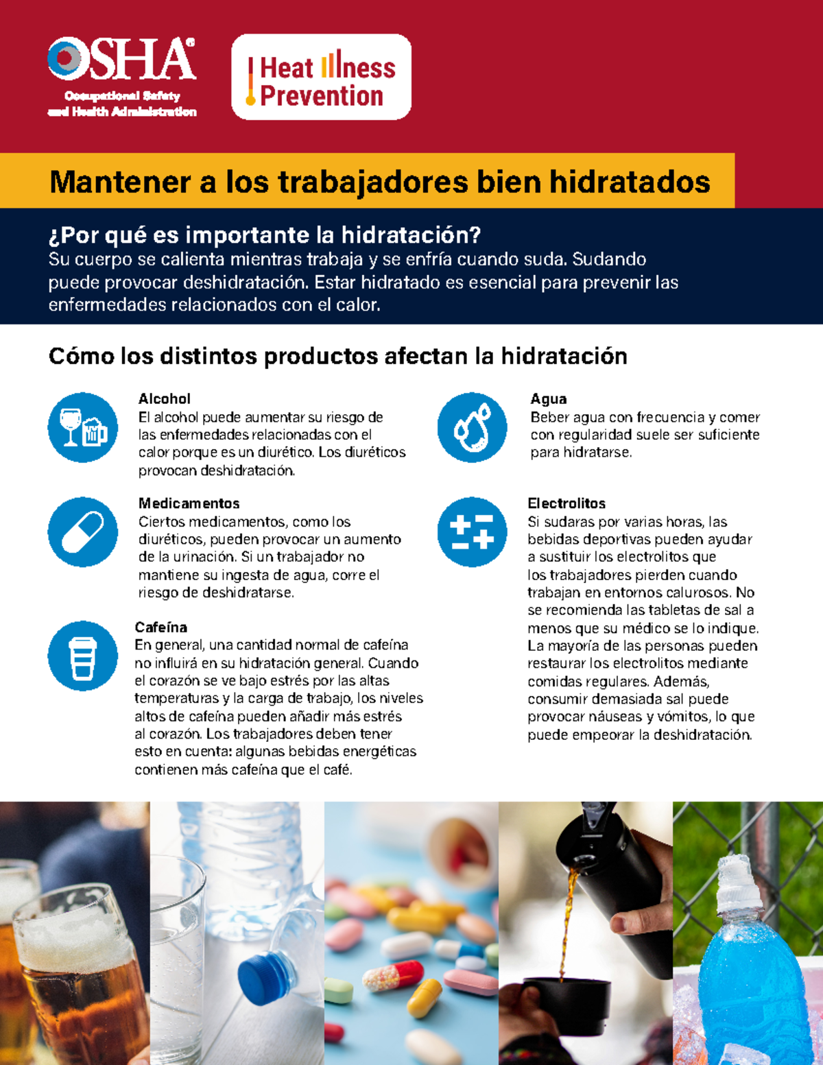 OSHA4373 hidratacion - Mantener a los trabajadores bien hidratados ¿Por ...