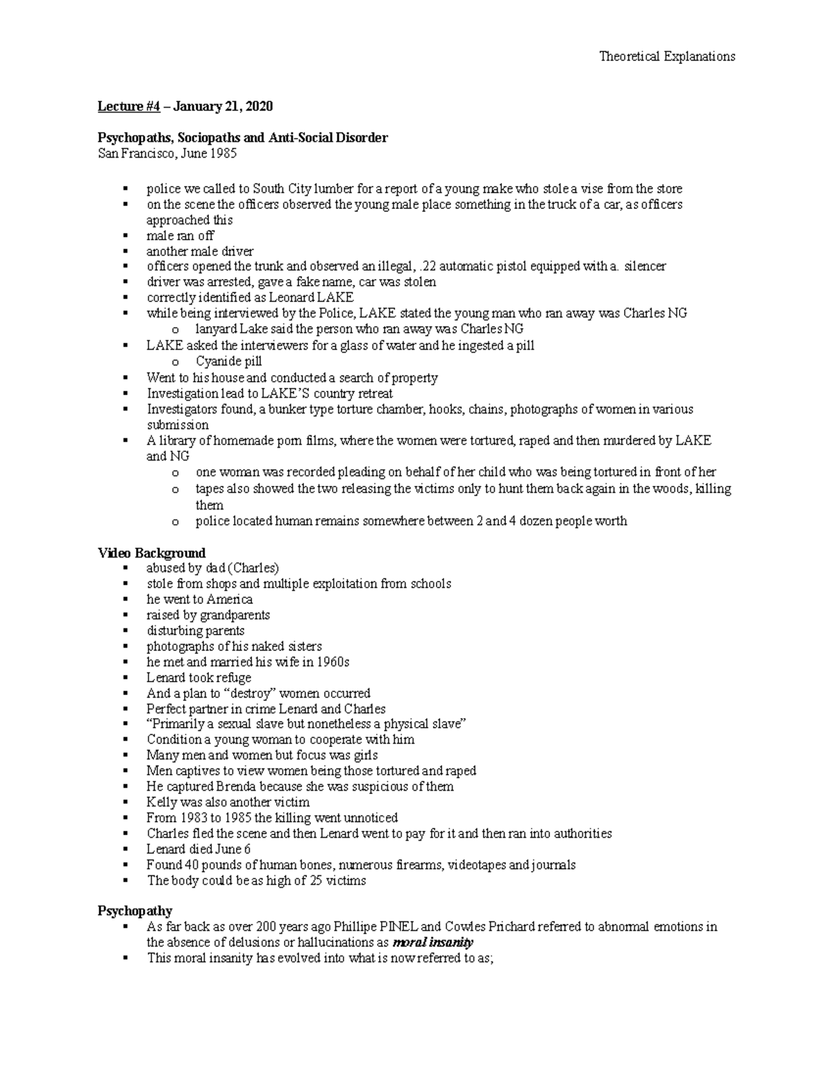 Lecture 4 - Criminology (from Latin crimen, "accusation", and Ancient ...