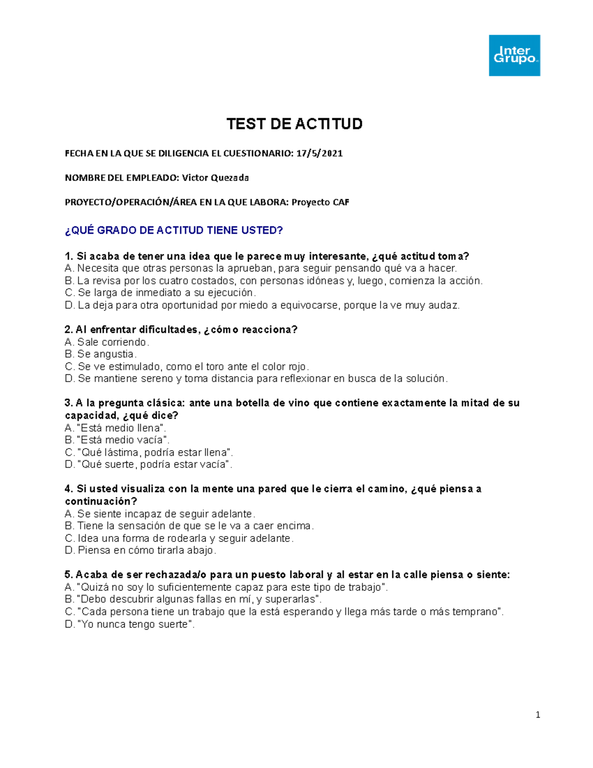 TEST DE Actitud 2021ffffffffffffffff ffffffffffffffffffffffffff ...