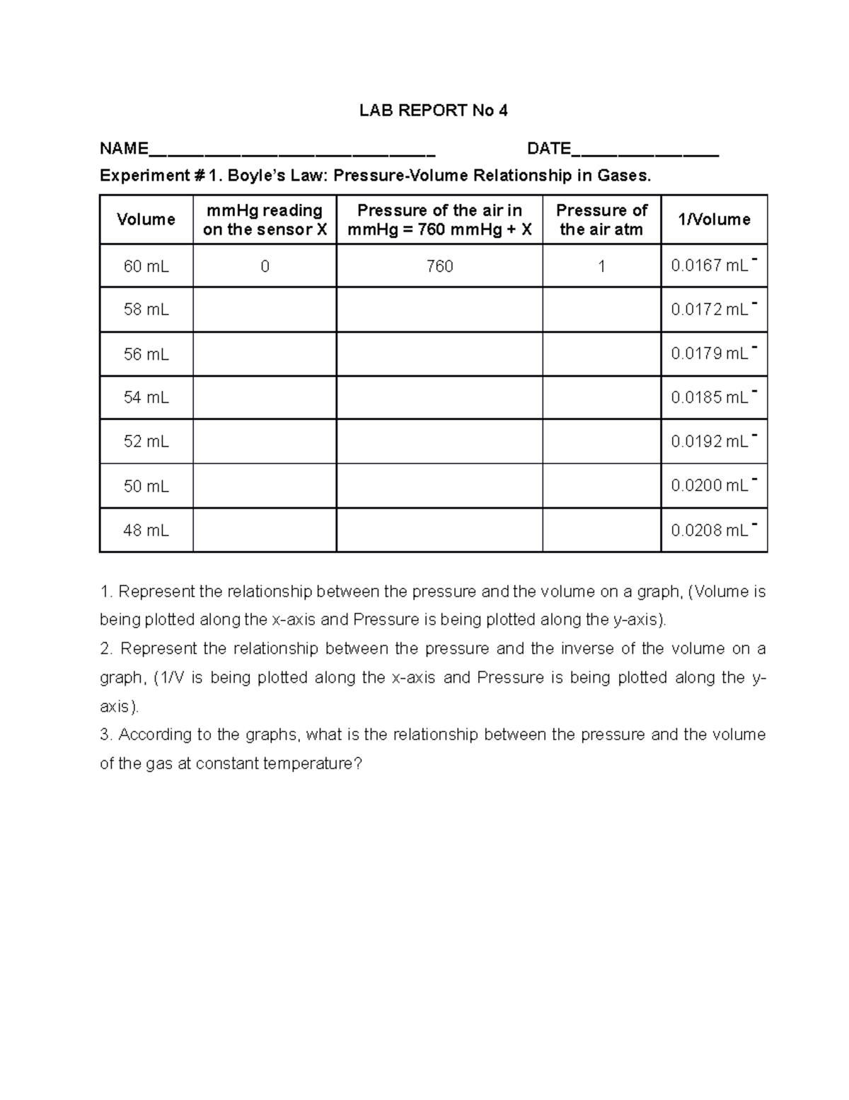 Lab Report 4 - PRACTICE PROBLEMS - LAB REPORT No 4 NAME ...