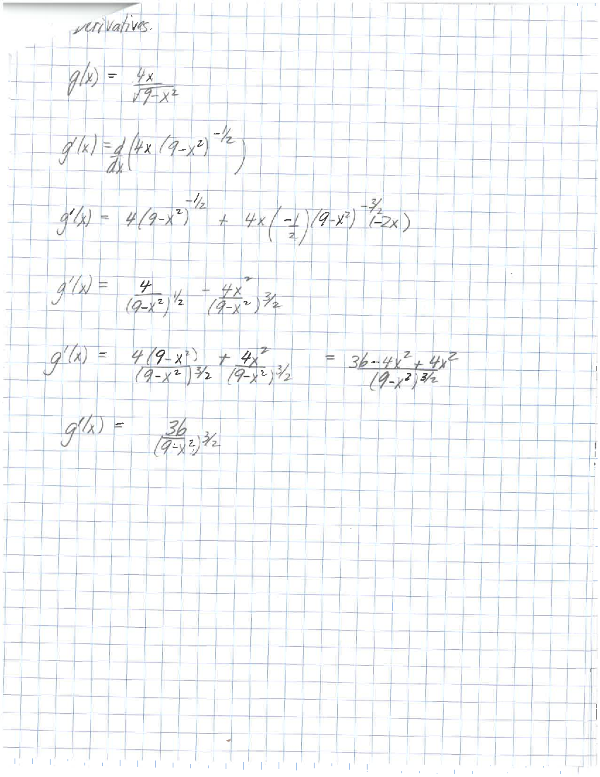 Derivative Example Chain - Math 215 - Studocu