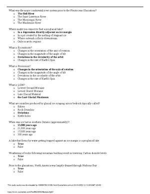 EESA06 Planet Earth Module 3 - EESA06 - U of T - Studocu
