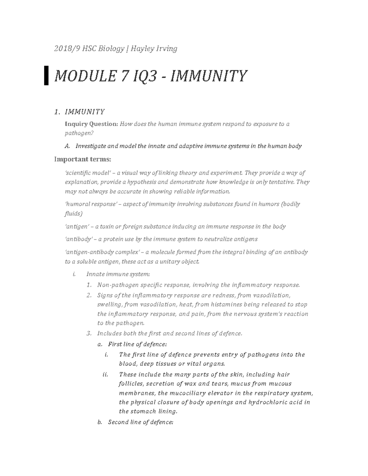 Bio Module 7 IQ3 executives - 2018/9 HSC Biology | Hayley Irving MODULE ...