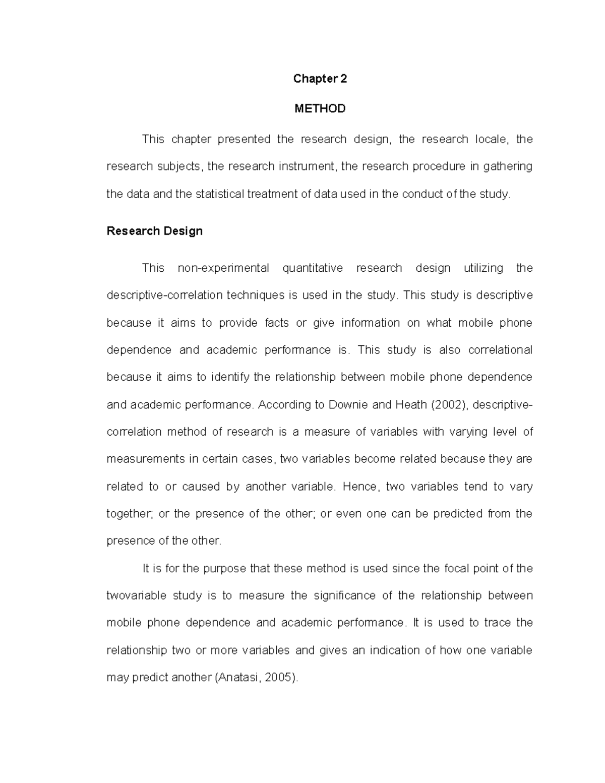 Edited Chapter 2-Group 4-Humility - Chapter 2 METHOD This chapter ...