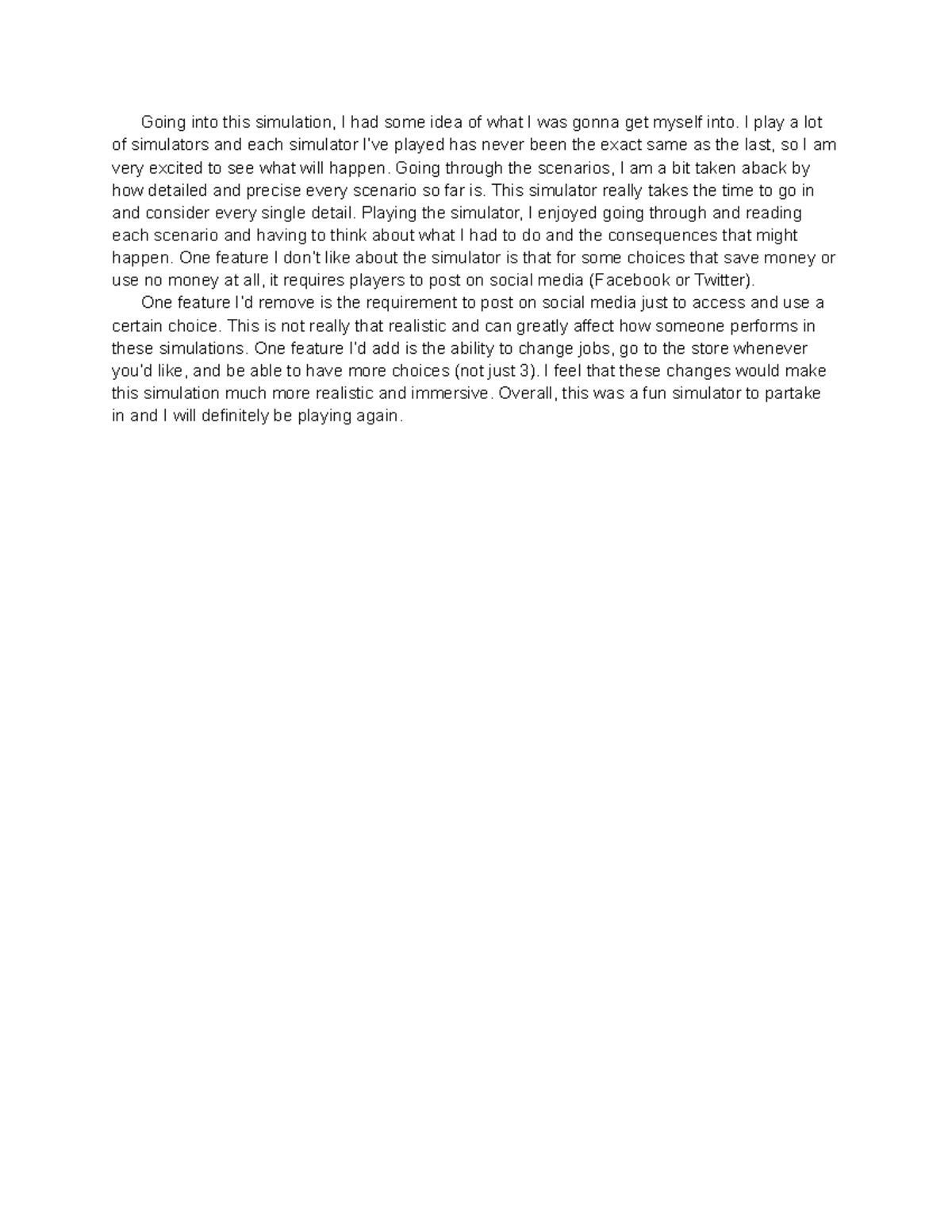 SOC 200 Spent simulation and reaction Essay - Deprecated API usage: The ...