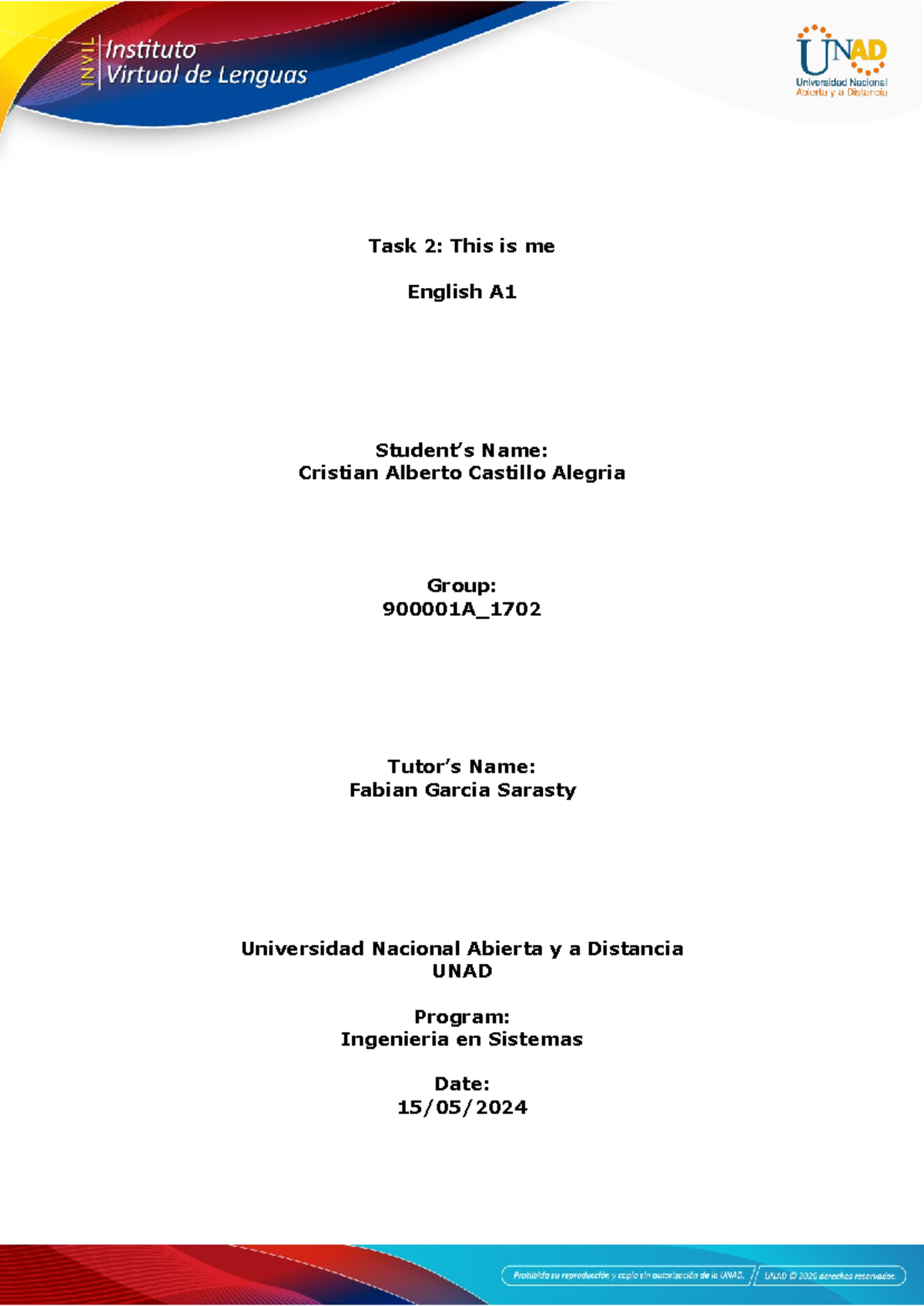 Anexo 1 - Plantilla de entrega Task 2. resuelto Full - Task 2: This is ...