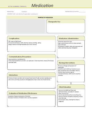 Vancomycin med card - ACTIVE LEARNING TEMPLATES THERAPEUTIC PROCEDURE A ...
