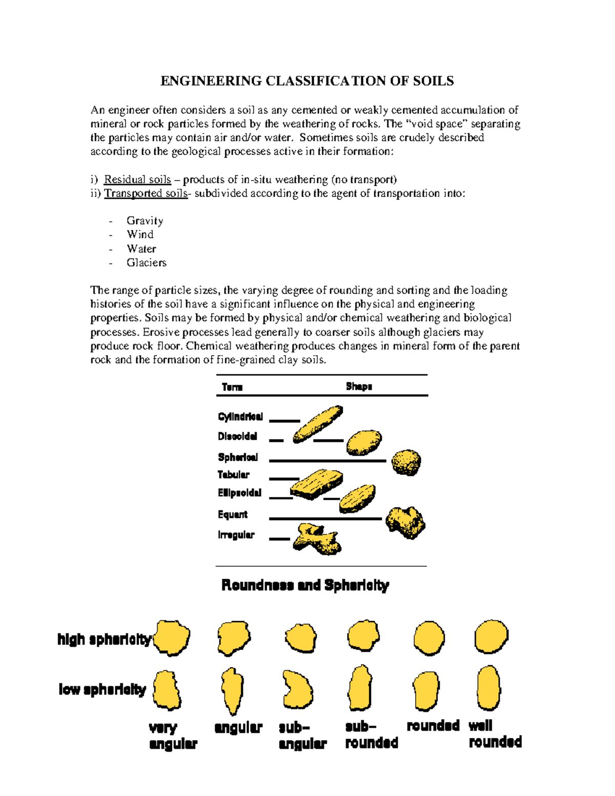 B-Soil Classification - ENGINEERING CLASSIFICATION OF SOILS An engineer ...