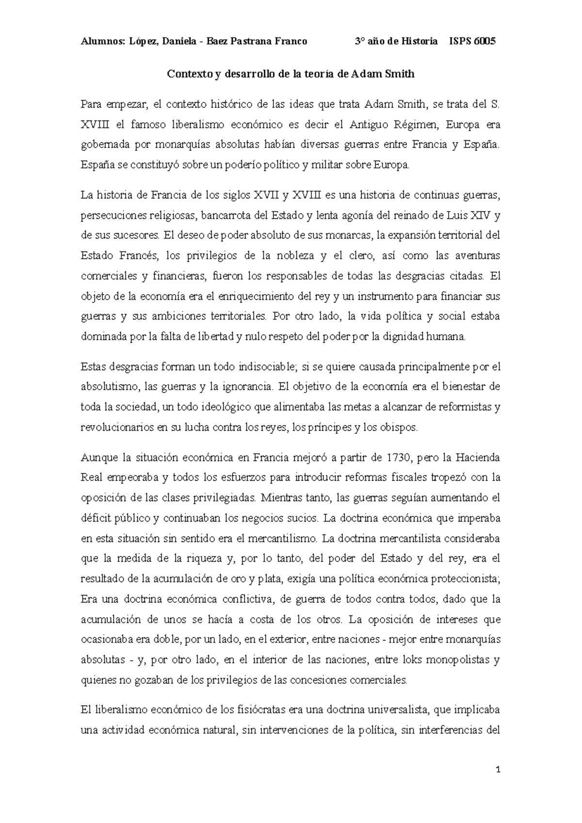 Adam Smith- Baez F. y López D - Contexto y desarrollo de la teoría de ...