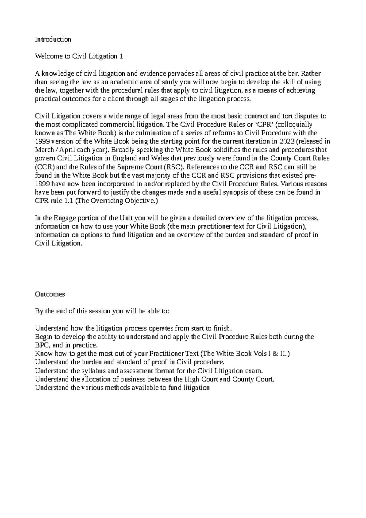 Intro and Outcomes - PROFESSIONAL ETHICS - Introduction Welcome to ...