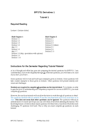 BFW2751 Week 2 Tutorial Suggested Solutions - BFW2751 S2, 2019 Week 2 Tutorial Suggested ...