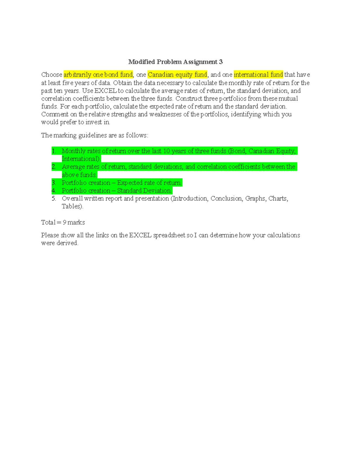 Modified Problem Assignment 3 Fatima Shafique Modified Problem Assignment 3 Choose Arbitrarily 6854