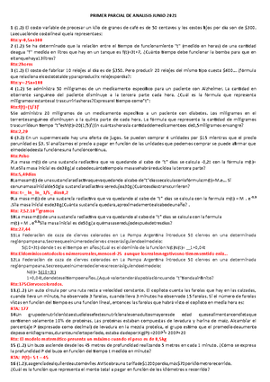 Parcial Nº Uno 2020 - Herramientas Matemáticas II – Análisis- Warning: TT: undefined function ...