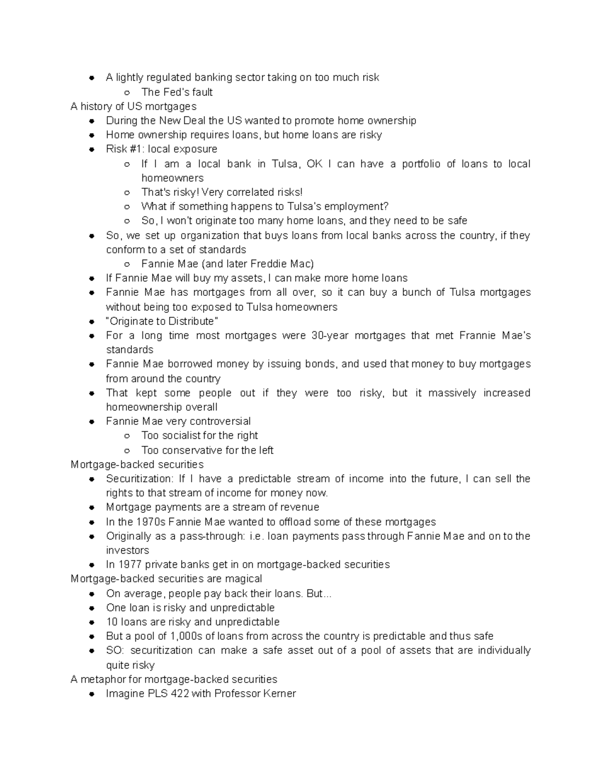 Iss 315 Copy 5 Iss 315 Lecture Notes A Lightly Regulated Banking Sector Taking On Too Much 
