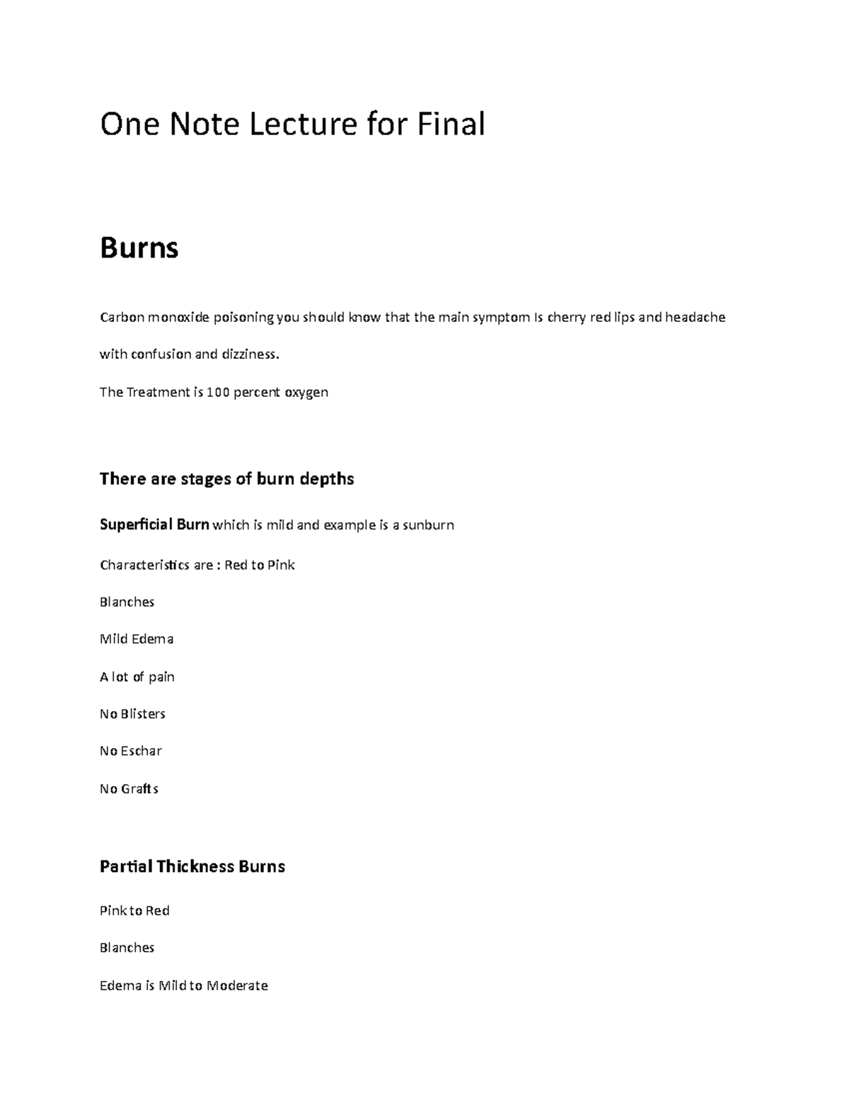 One Note Lecture for Final - One Note Lecture for Final Burns Carbon ...