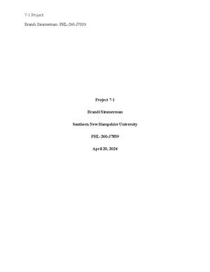 PHIL 260 Project part 2 - This case could be settled by either ...