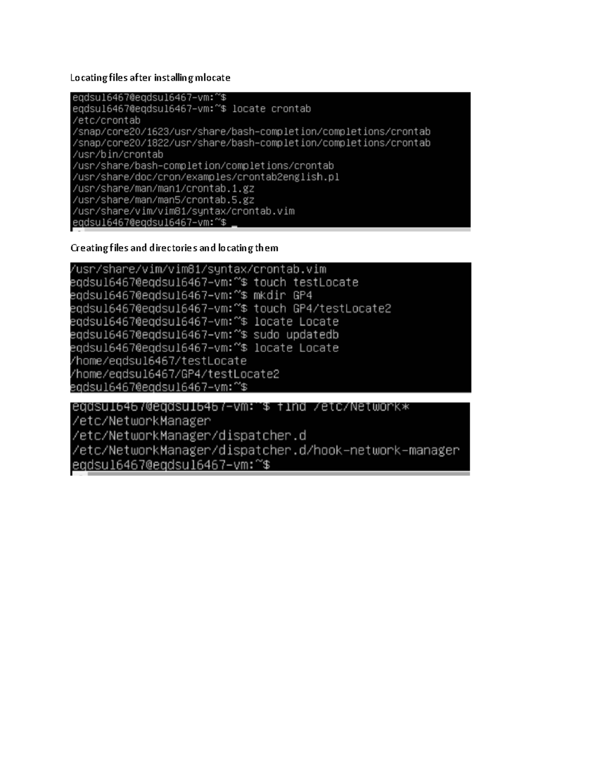 Searching for Files and Directories - Locating files after installing ...