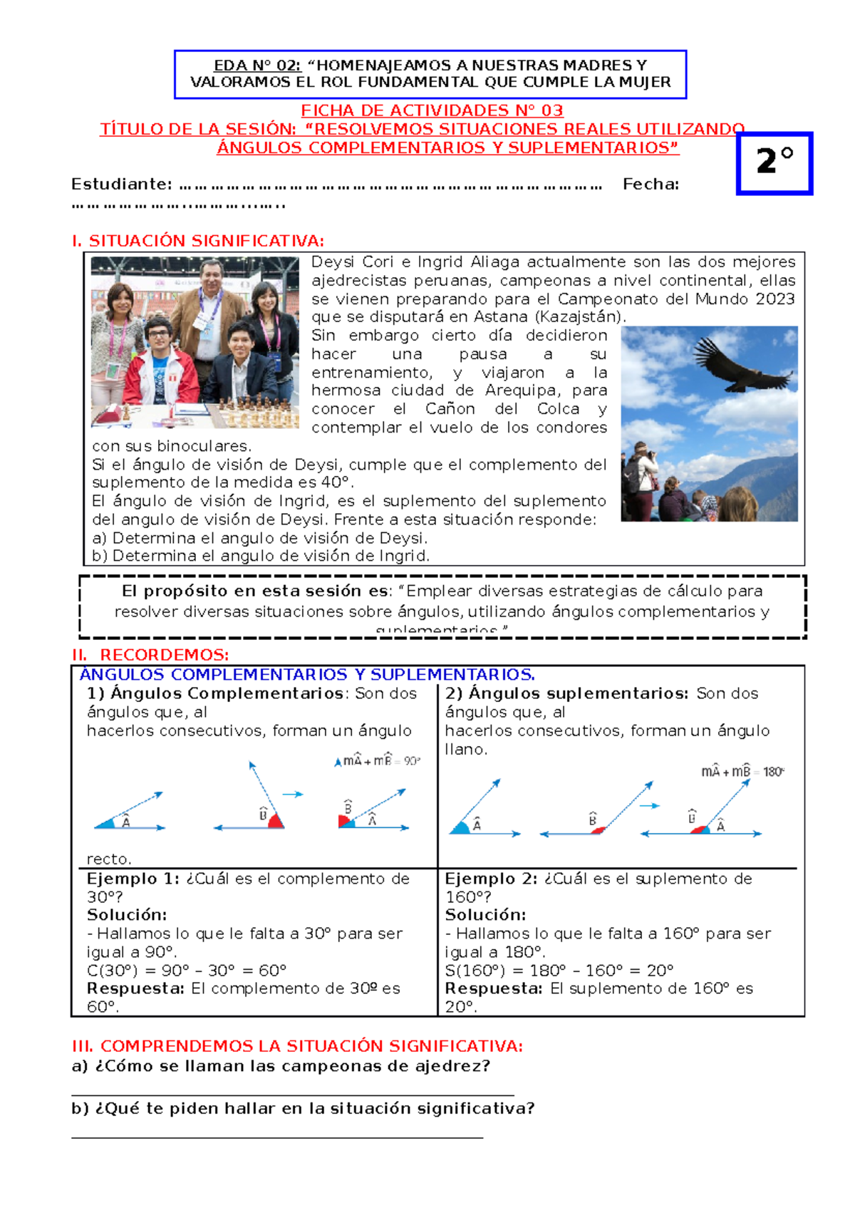 Ficha 3 - 2DO - EDA2 - EDA 7 - FICHA DE ACTIVIDADES N° 03 TÍTULO DE LA SESIÓN: “RESOLVEMOS - Studocu