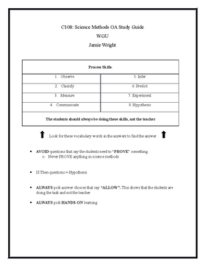 C108 Task 1 - Task 1 - Lesson Plan- Elementary Science Methods- C ...