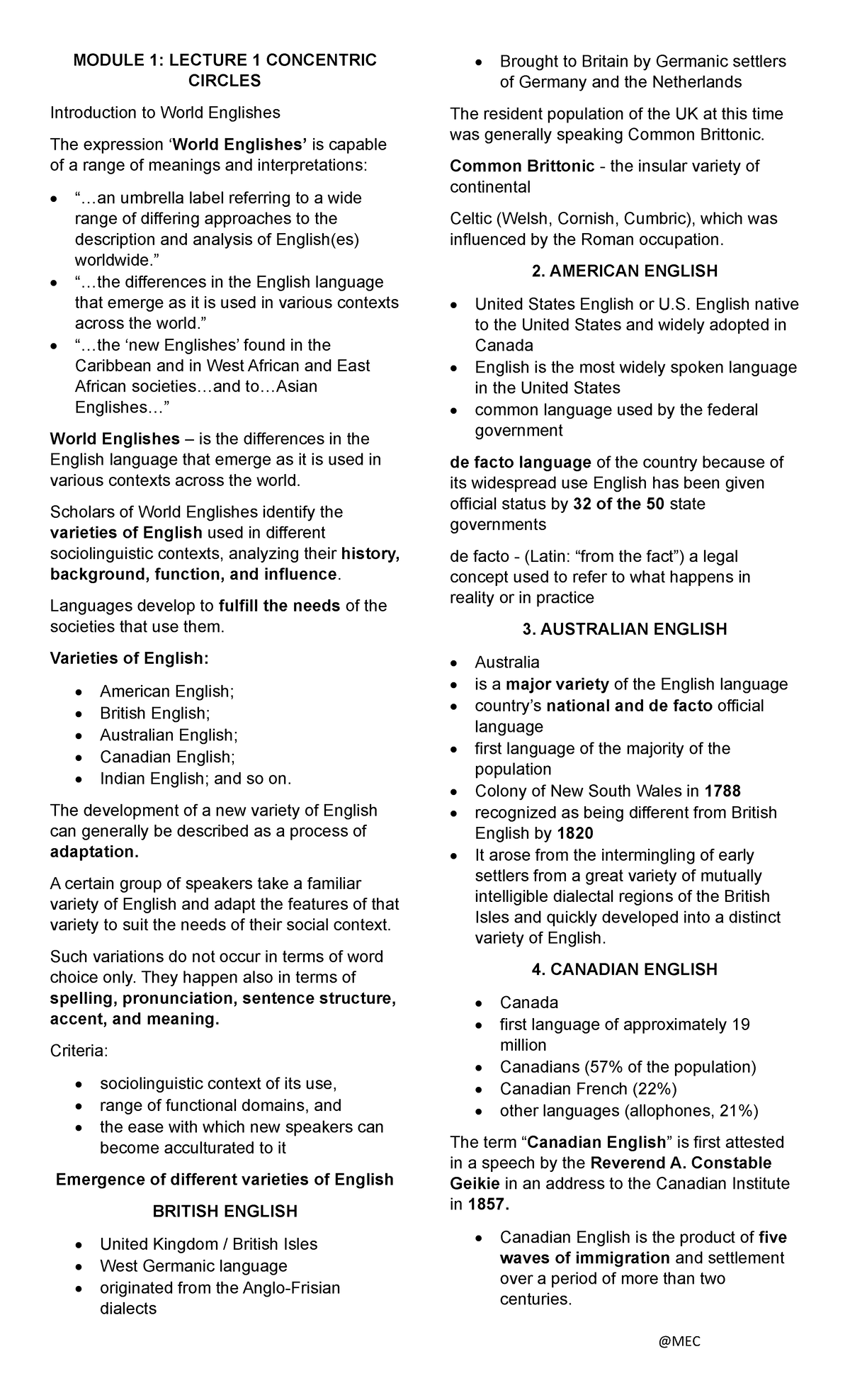 M1-2 Ahelect-1-1 2 - lecture - @MEC MODULE 1: LECTURE 1 CONCENTRIC CIRCLES Introduction to World ...