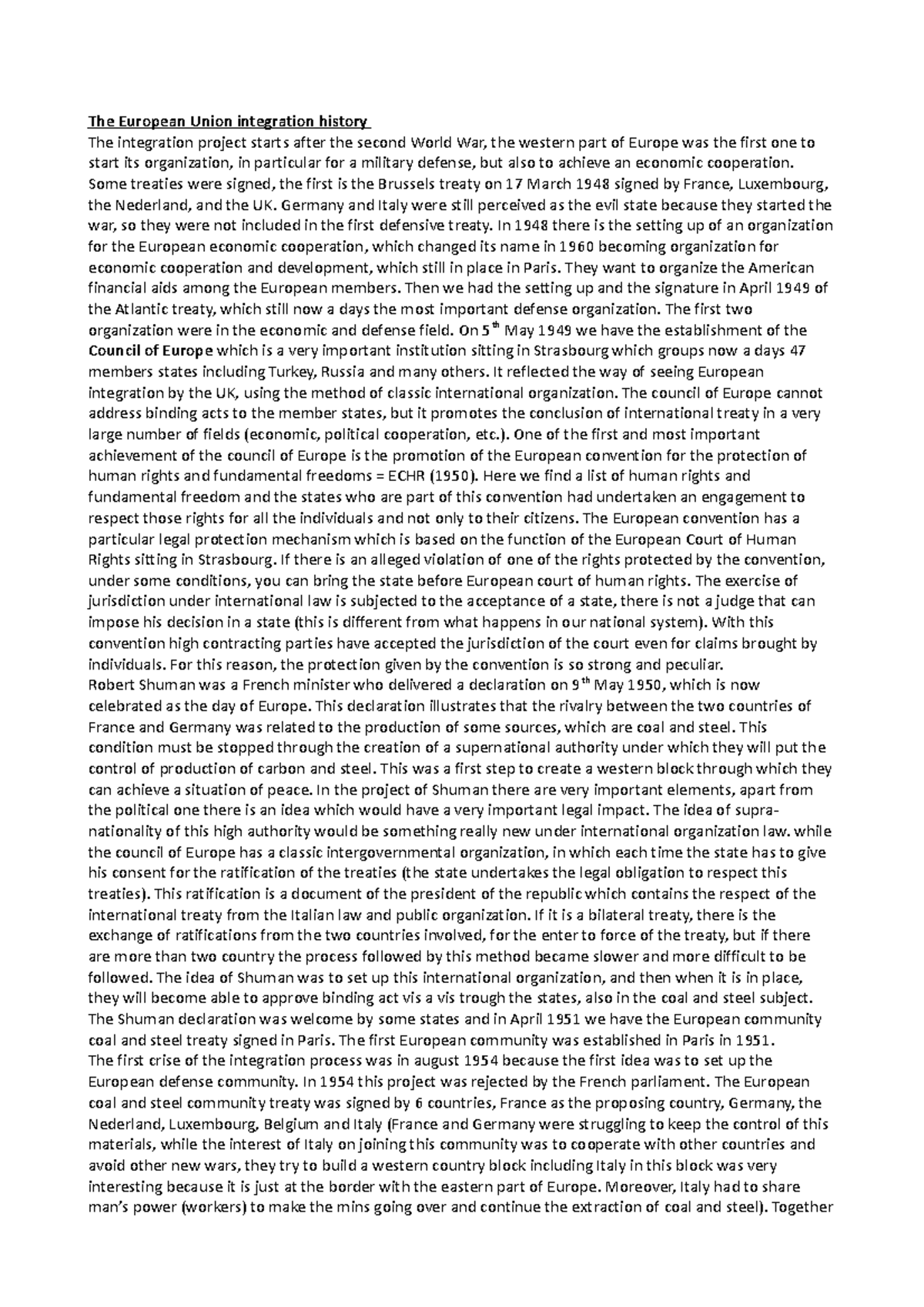 The european integration process - The European Union integration ...