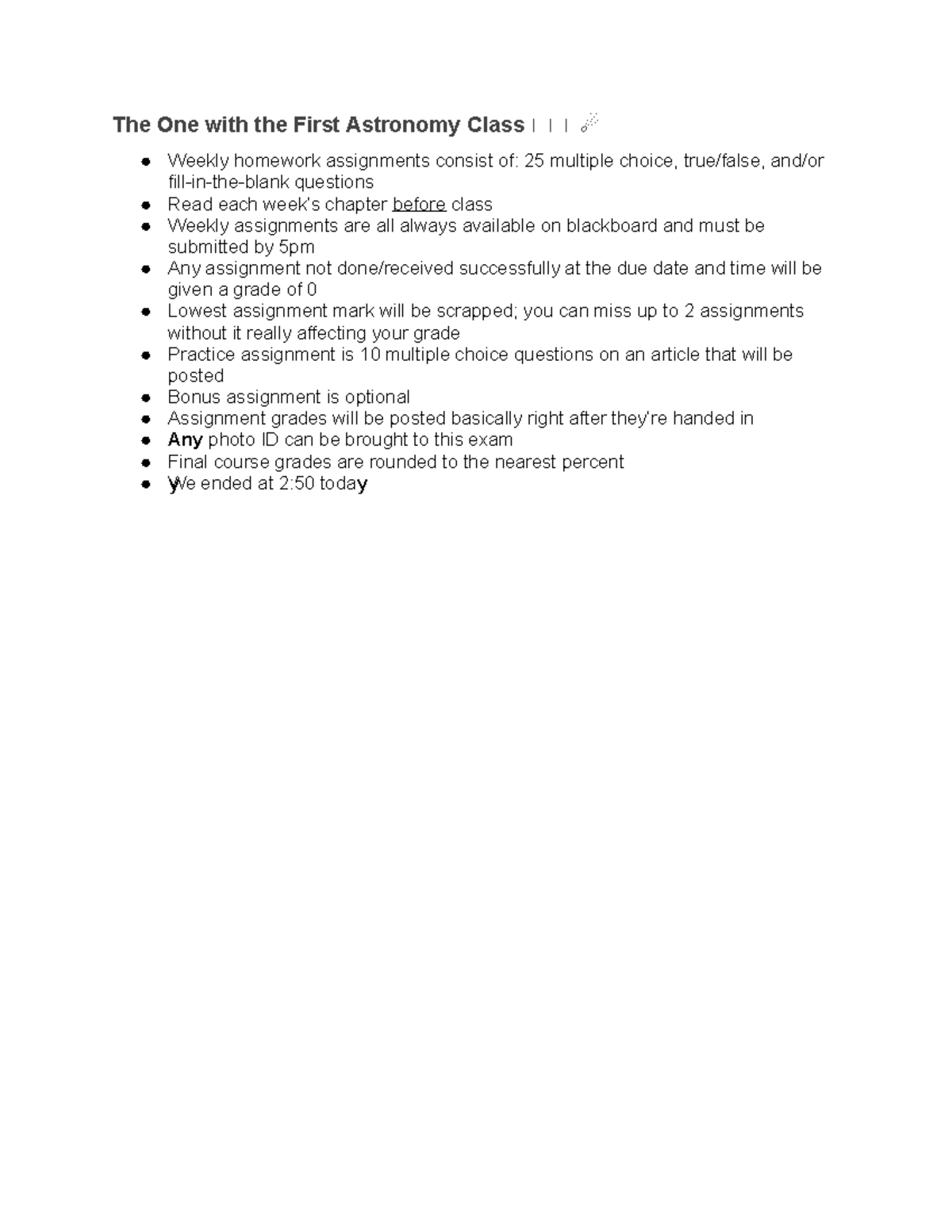 The One with the First Astronomy Class 🌙🌎💫☄️ - The One with the First ...